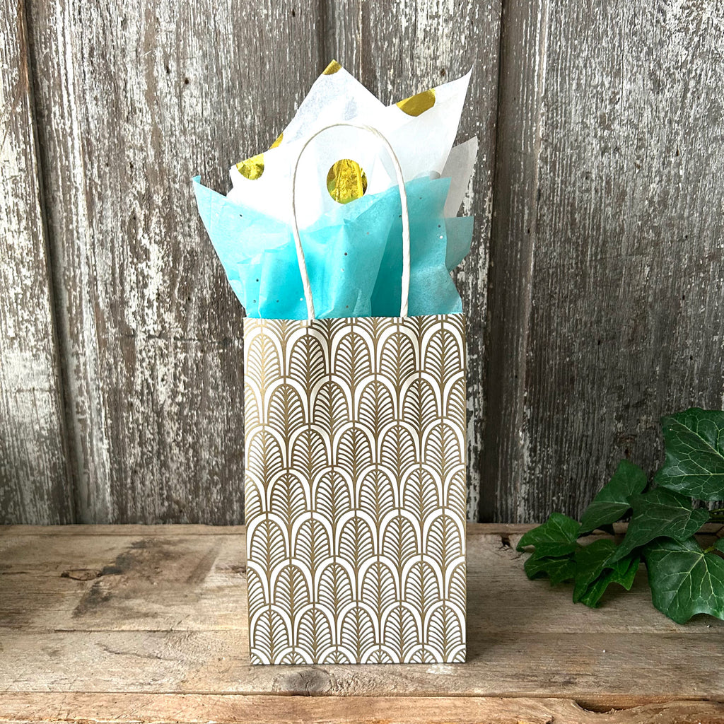 Gift Bag - Gold Retro Pup Size – Peters Packaging